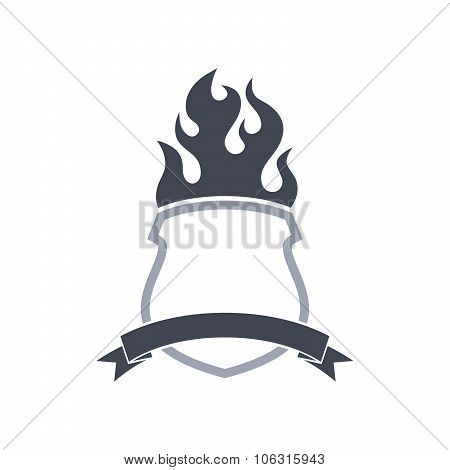 Shield Art Fire Theme Vector & Photo (Free Trial) | Bigstock