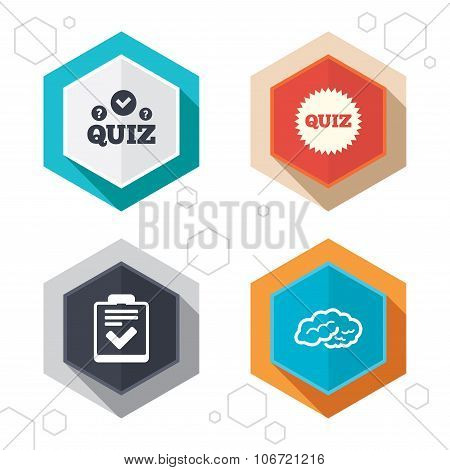 Quiz Icons. Checklist Vector & Photo (Free Trial) | Bigstock