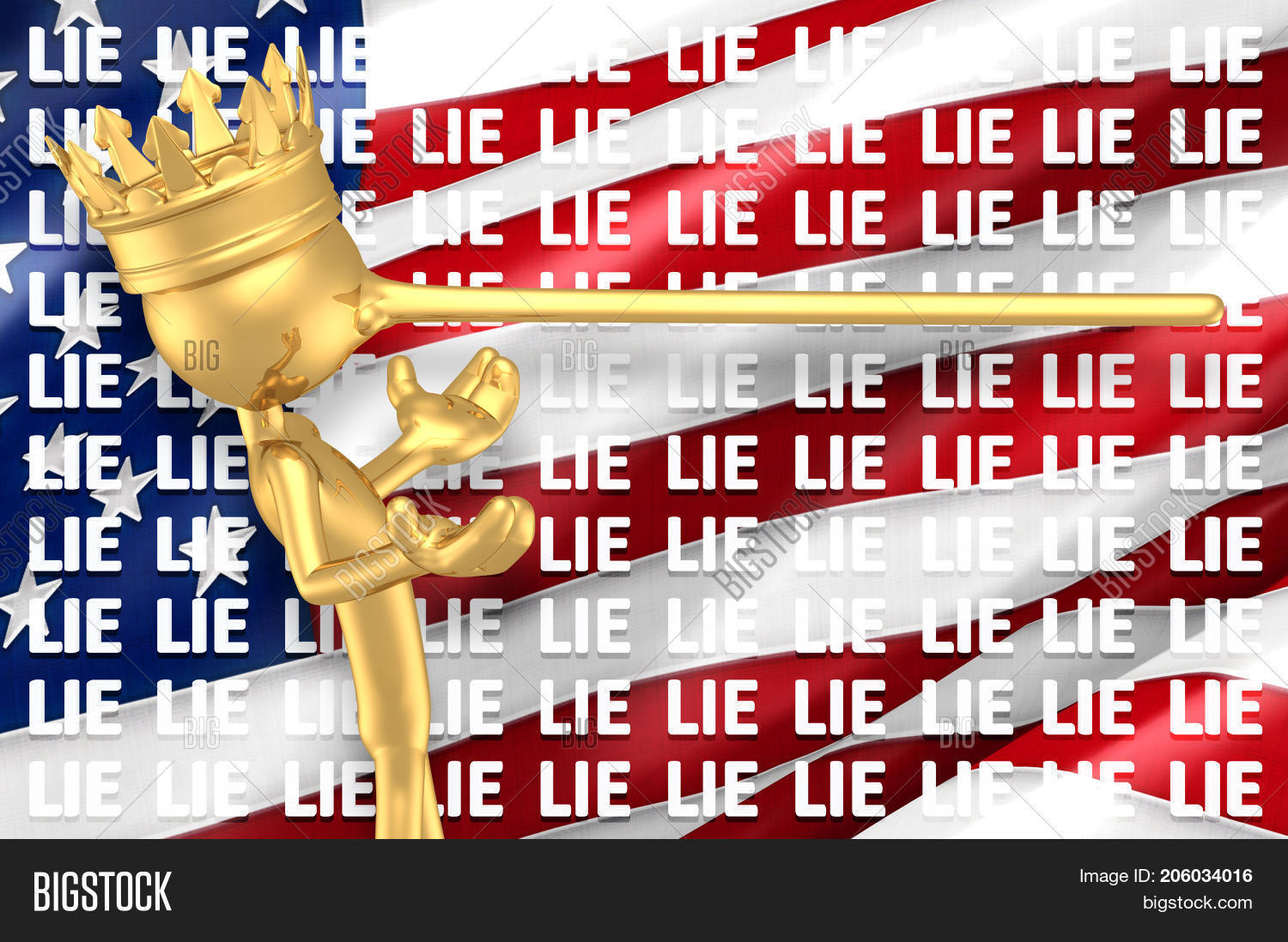 Lying King America 3D Image & Photo (Free Trial) | Bigstock