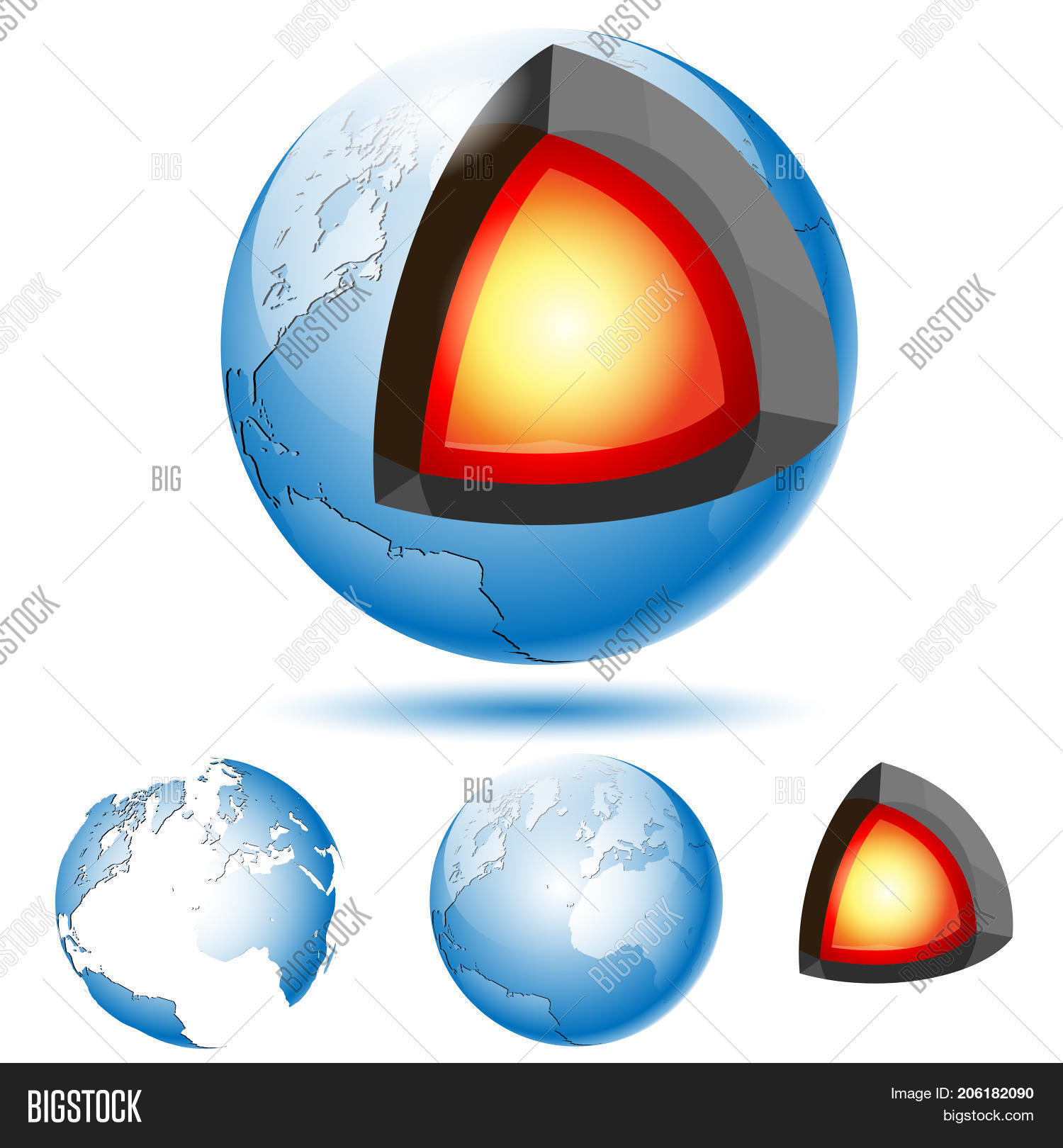 Earth Core Structure Image & Photo (Free Trial) | Bigstock