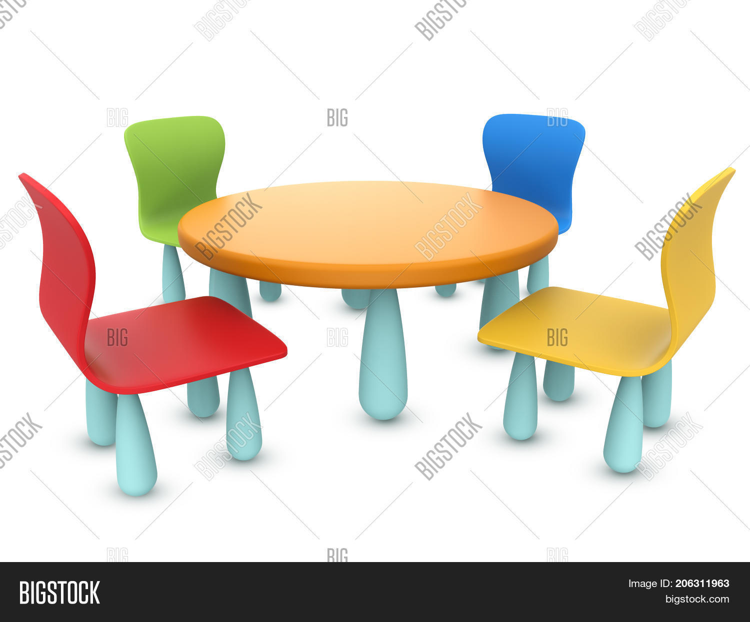 Kids Colorful Table Image & Photo (Free Trial) | Bigstock