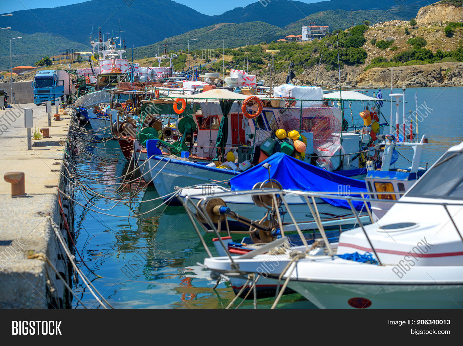 Pier Small Town Set Image & Photo (Free Trial) | Bigstock