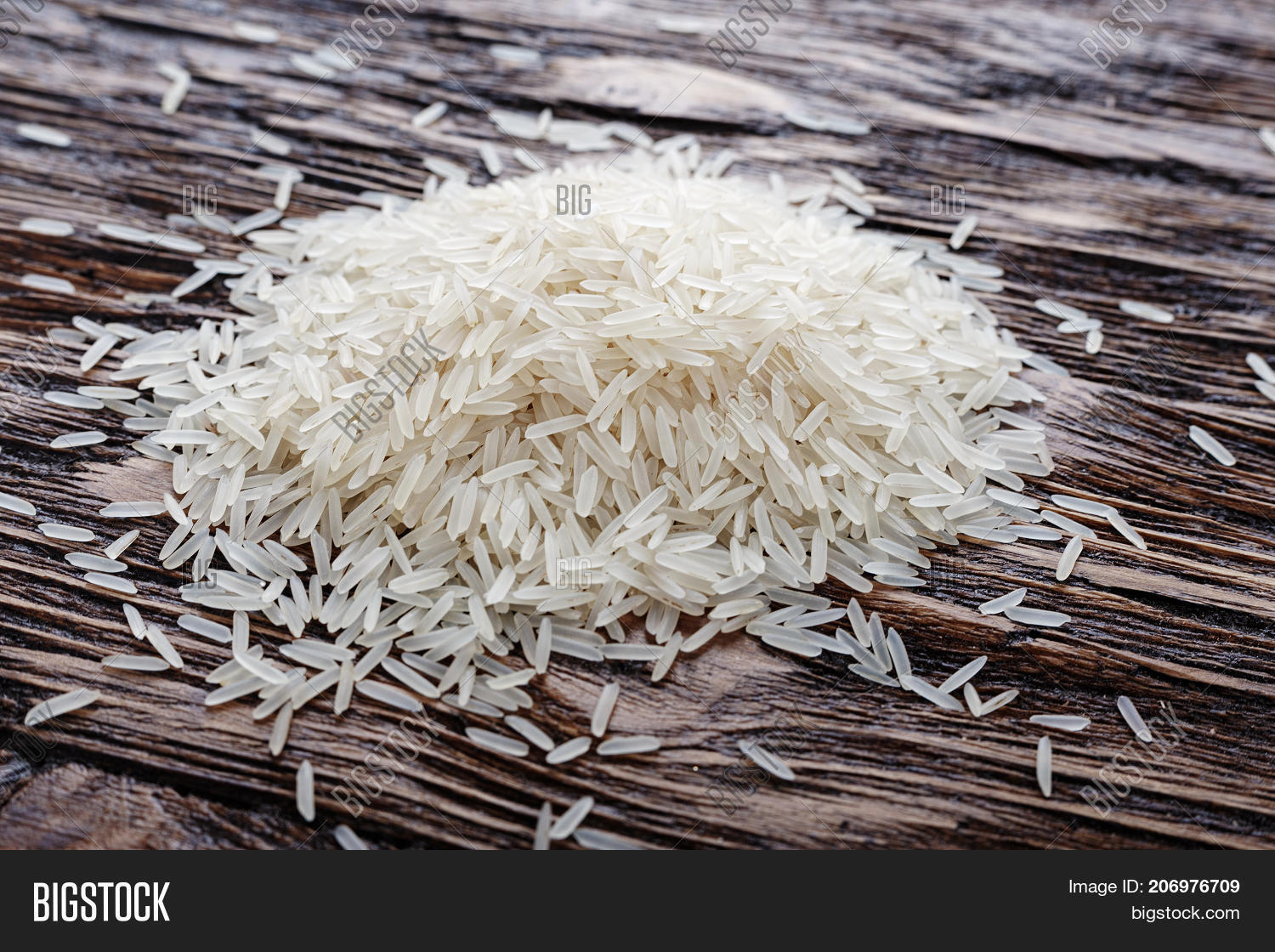 Raw Rice Scattered On Image & Photo (Free Trial) | Bigstock