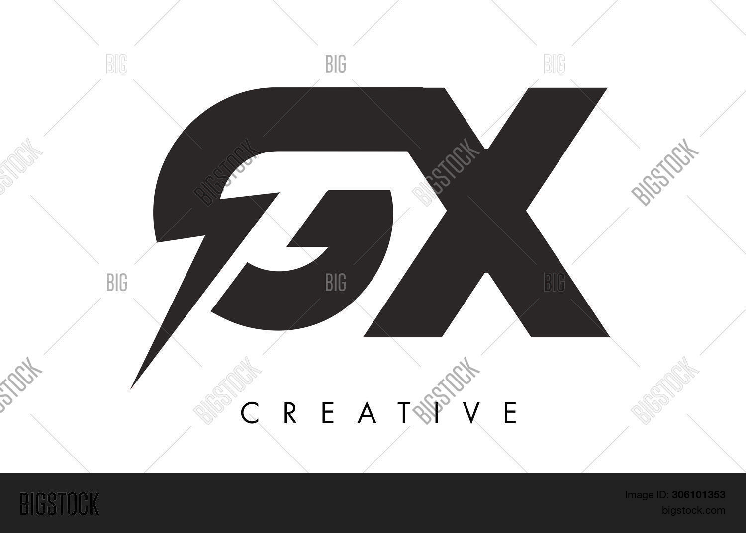 Gx Letter Logo Design Vector & Photo (Free Trial) | Bigstock