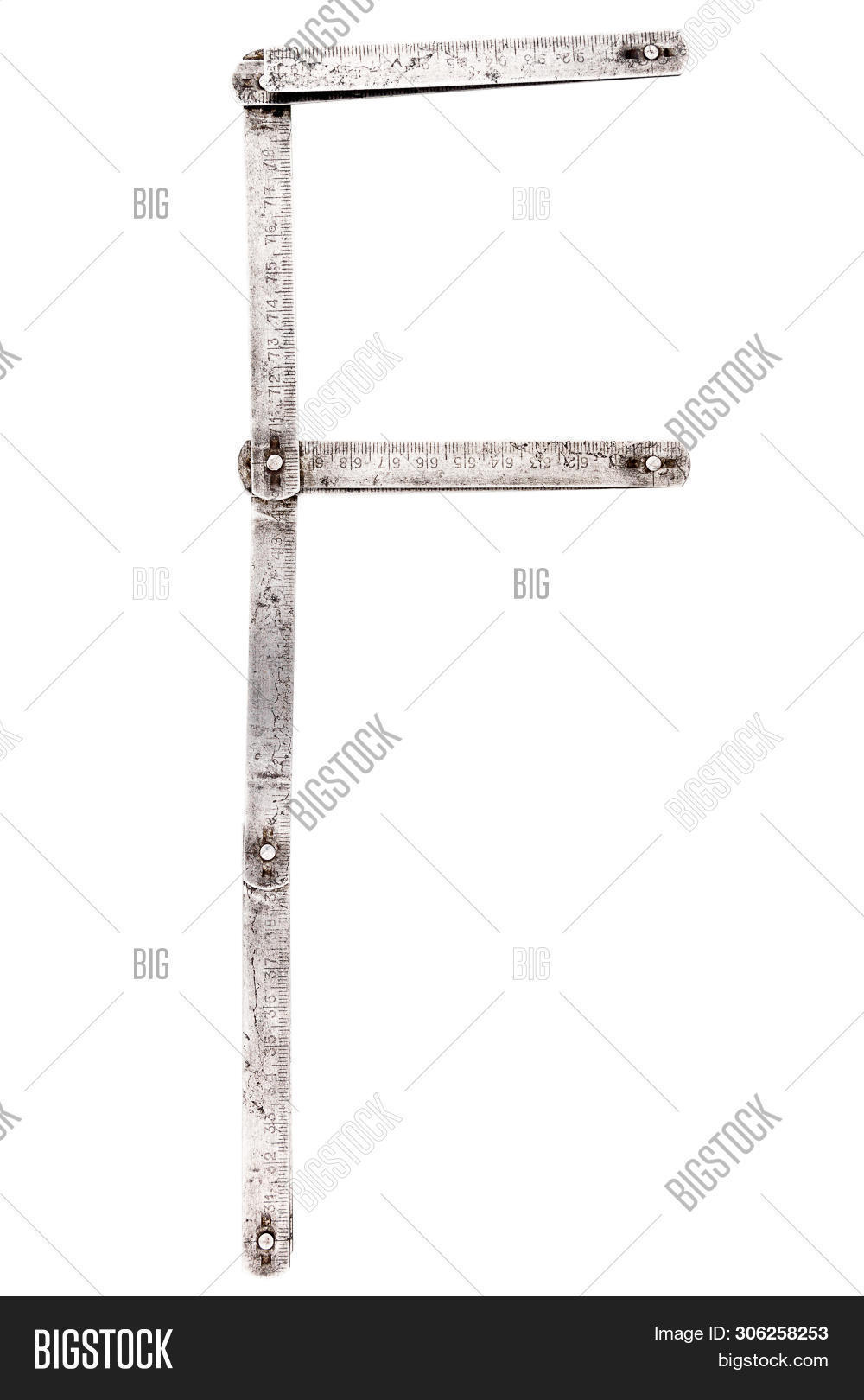 Old Iron Meter Ruler. Image & Photo (Free Trial) | Bigstock