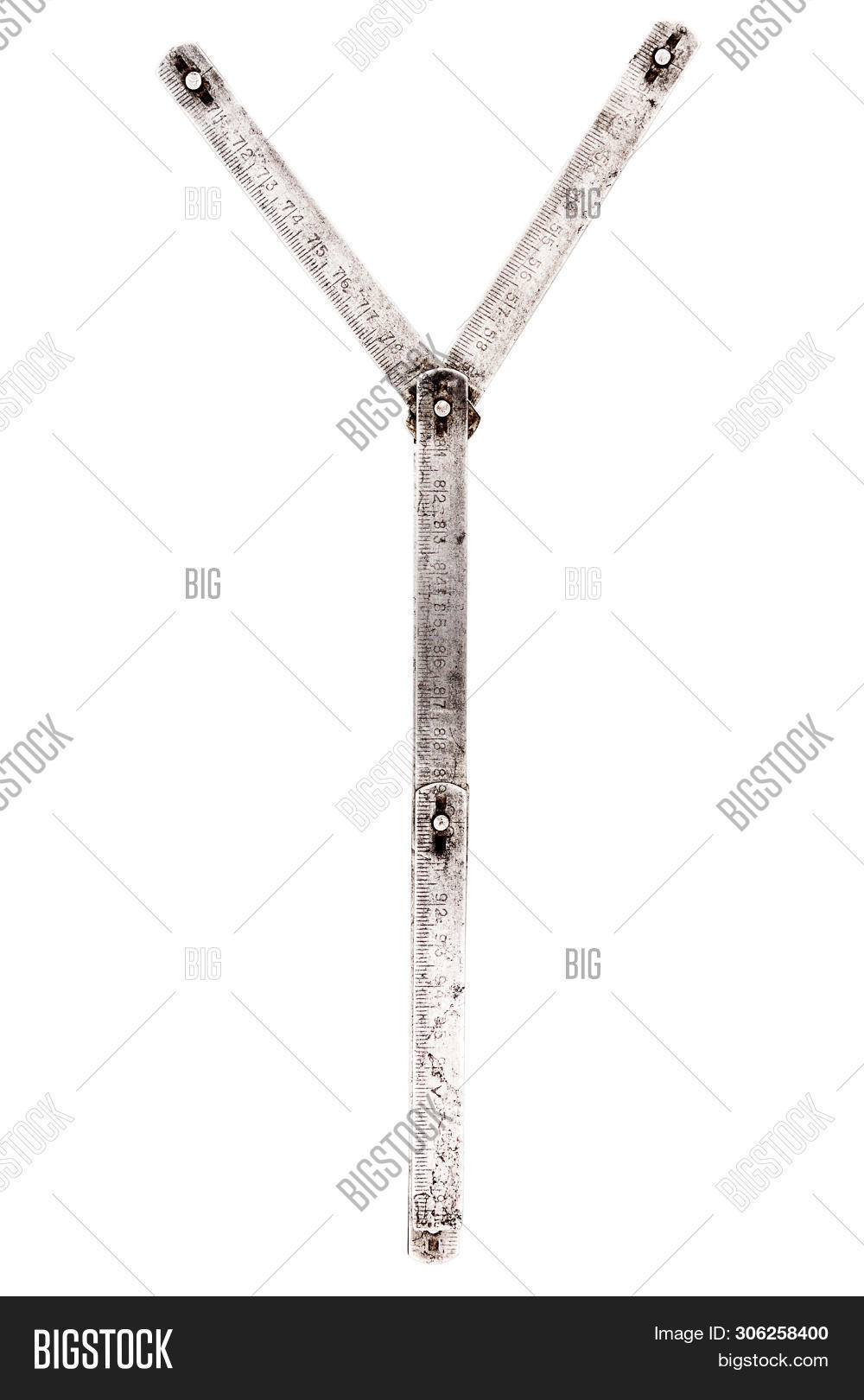 Old Iron Meter Ruler. Image & Photo (Free Trial) | Bigstock