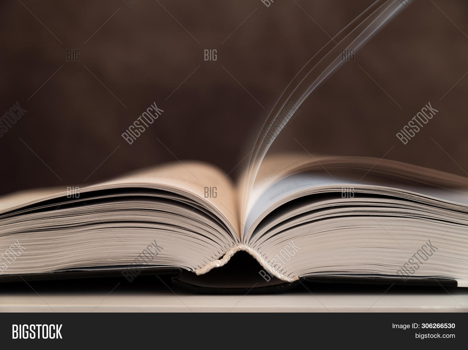 Open Book On Gray Image & Photo (Free Trial) | Bigstock