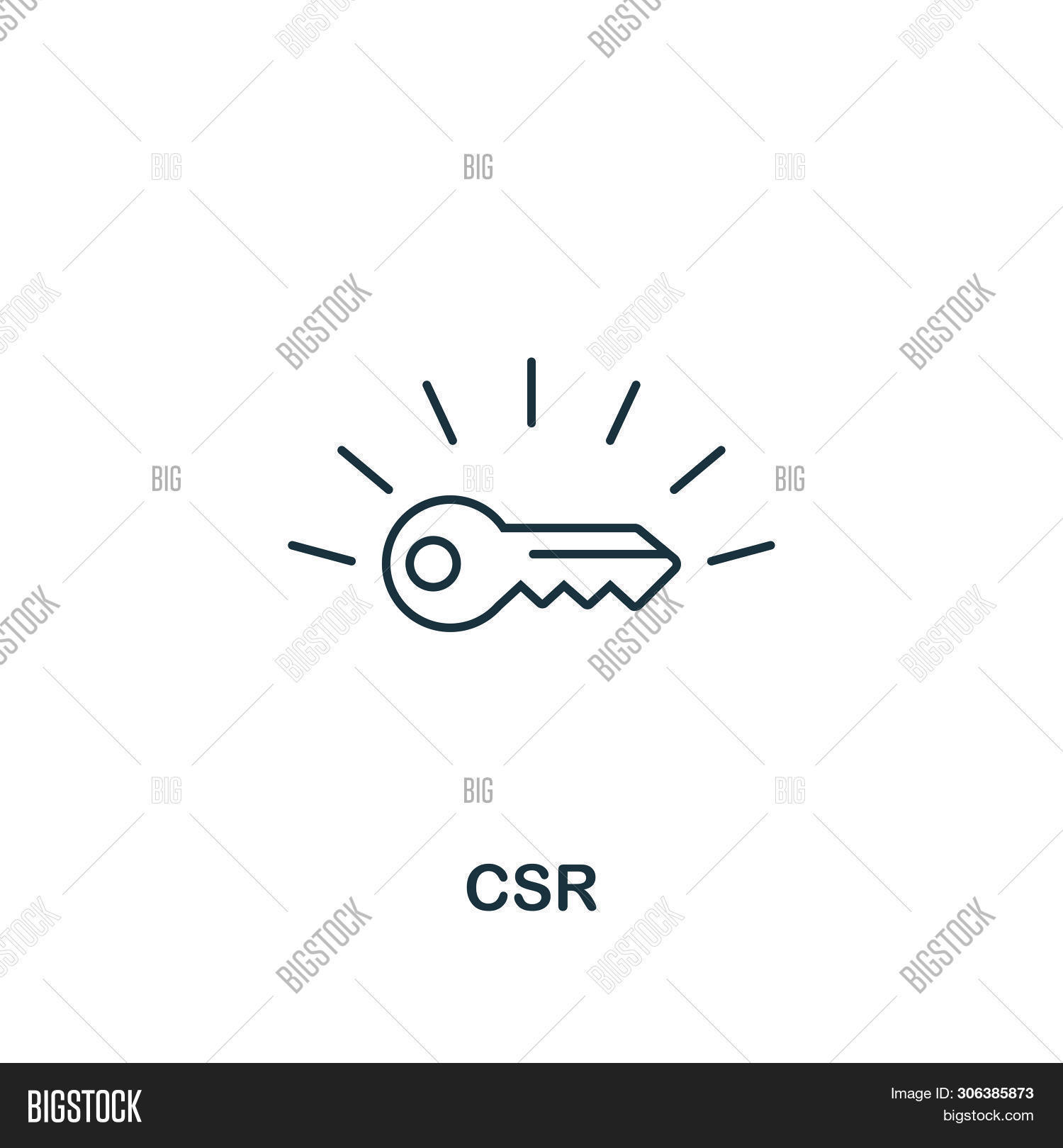 Csr Icon. Thin Line Image & Photo (Free Trial) | Bigstock