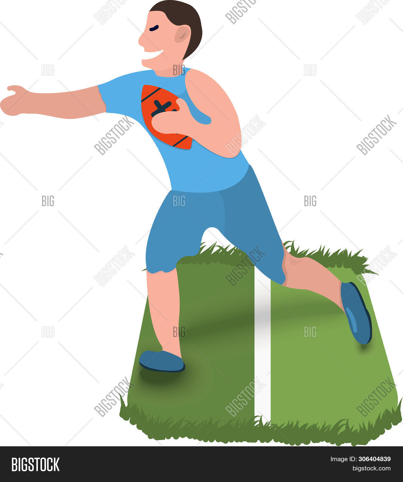 Rugby Player Icon. Vector & Photo (Free Trial) | Bigstock