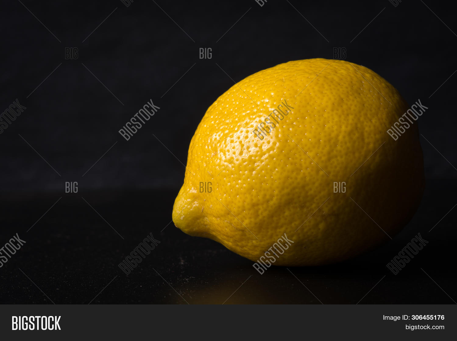 Isolated Lemon On Dark Image & Photo (Free Trial) | Bigstock