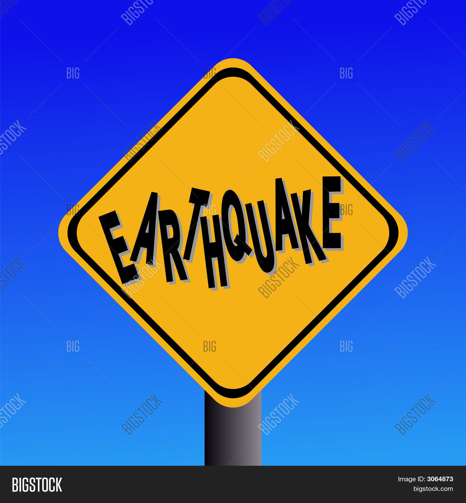 Earthquake Hazard Sign Image & Photo (Free Trial) | Bigstock