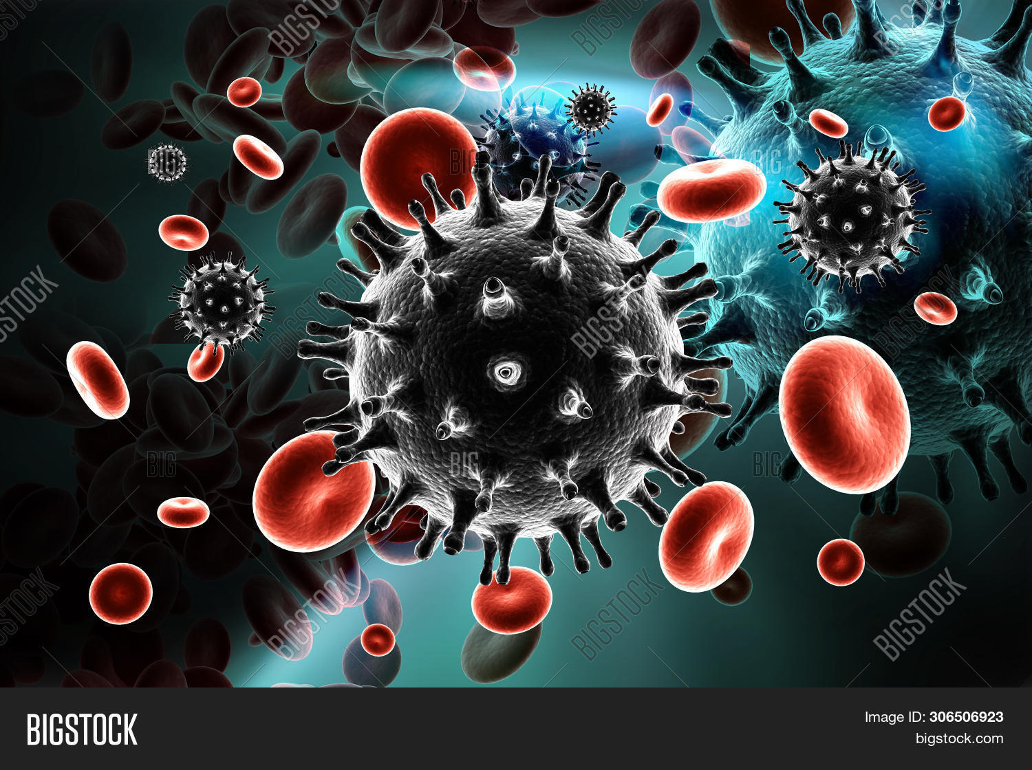 3d Rendered Hiv Virus Image & Photo (Free Trial) | Bigstock