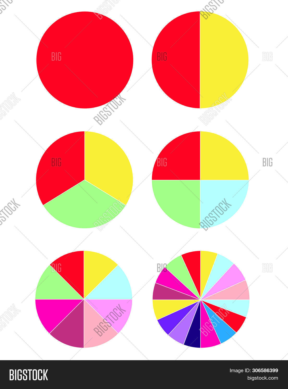 Pie Charts Multiple Vector & Photo (Free Trial) | Bigstock