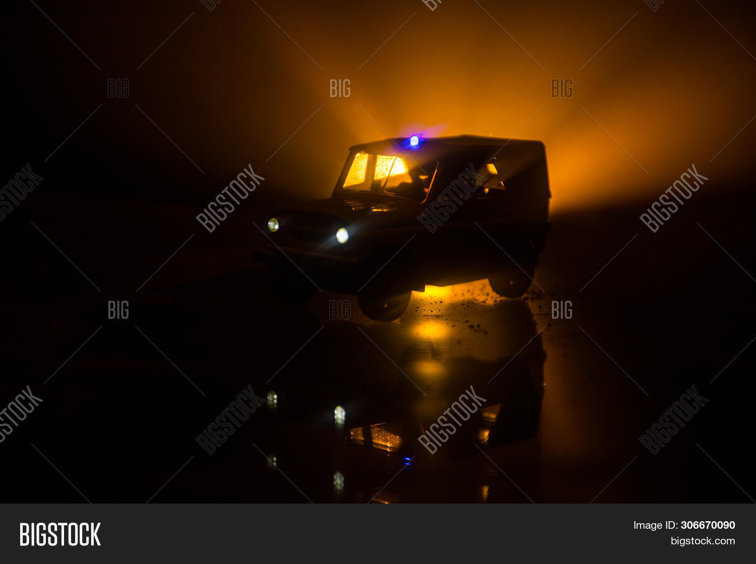 Police Cars Night. Image & Photo (Free Trial) | Bigstock