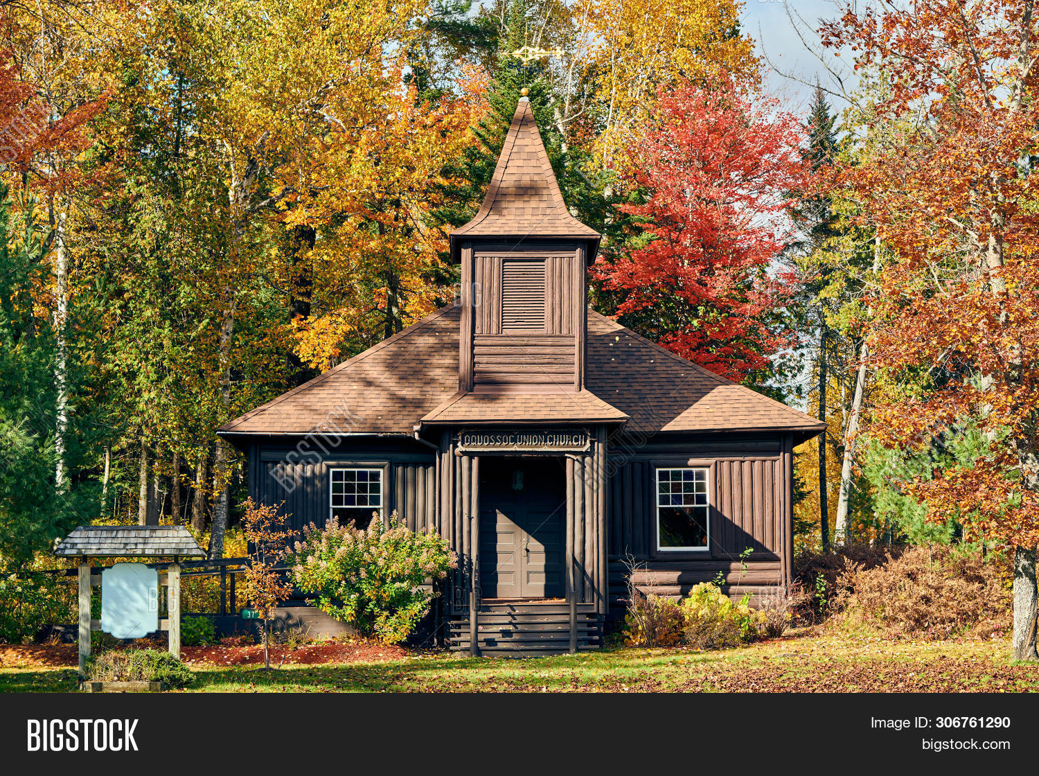 Very Old Log Church Image & Photo (Free Trial) | Bigstock