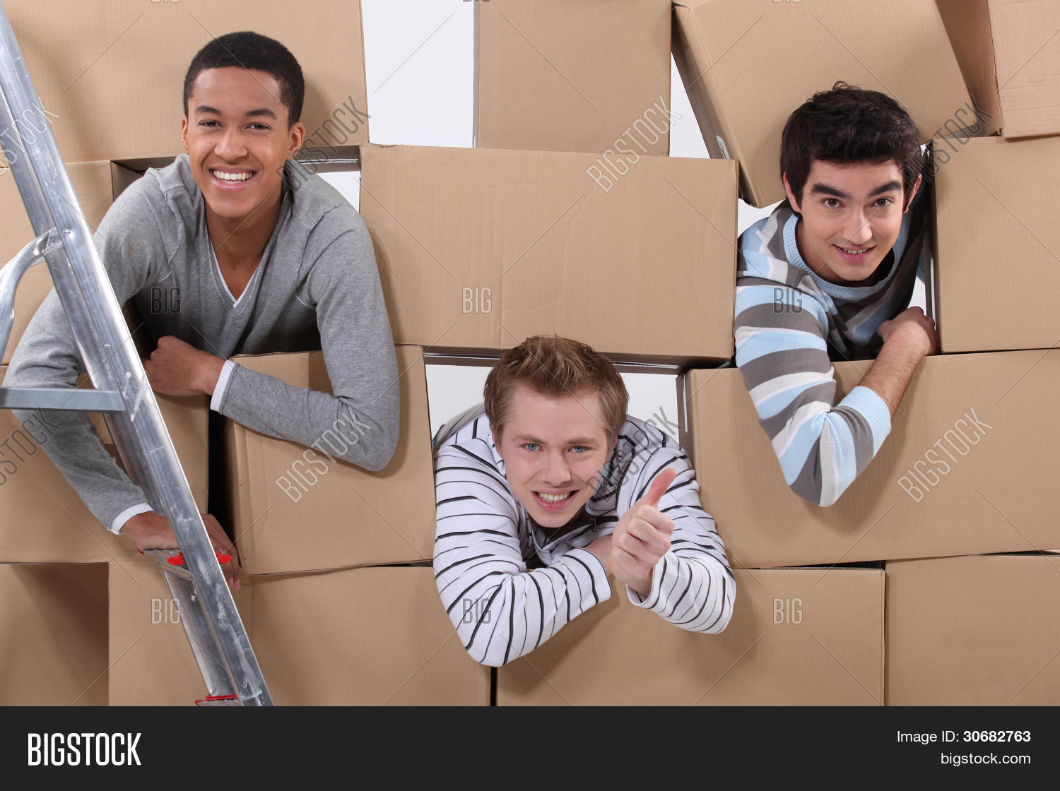 Trio Male Flatmates Image & Photo (Free Trial) | Bigstock