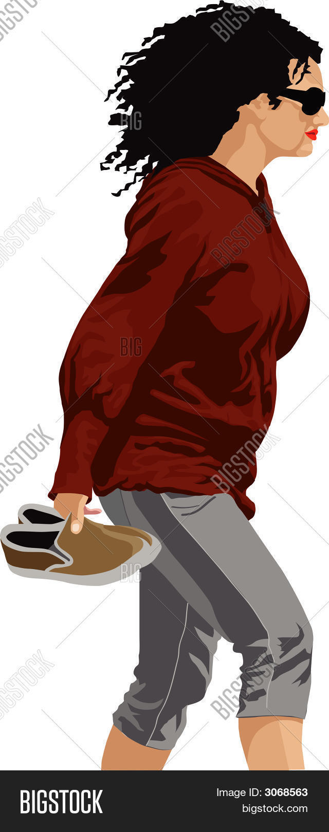 Lady Beach Vector & Photo (Free Trial) | Bigstock