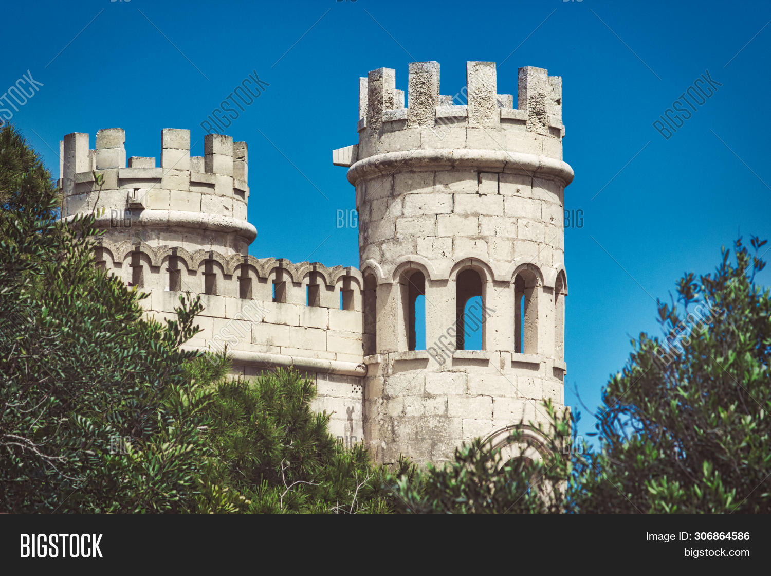 White Stone Turrets Image & Photo (Free Trial) | Bigstock