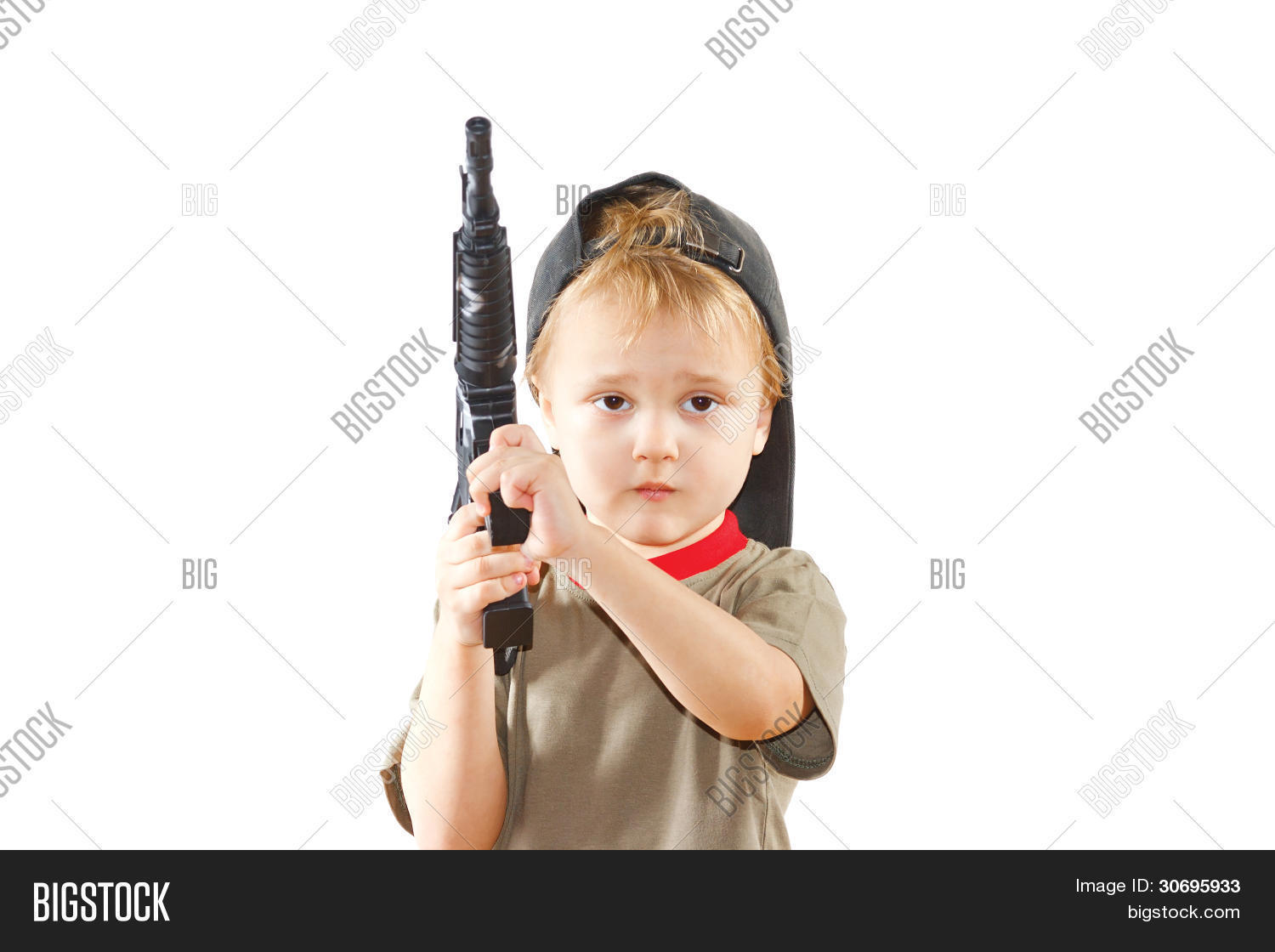 Little Boy Plays Gun Image & Photo (Free Trial) | Bigstock