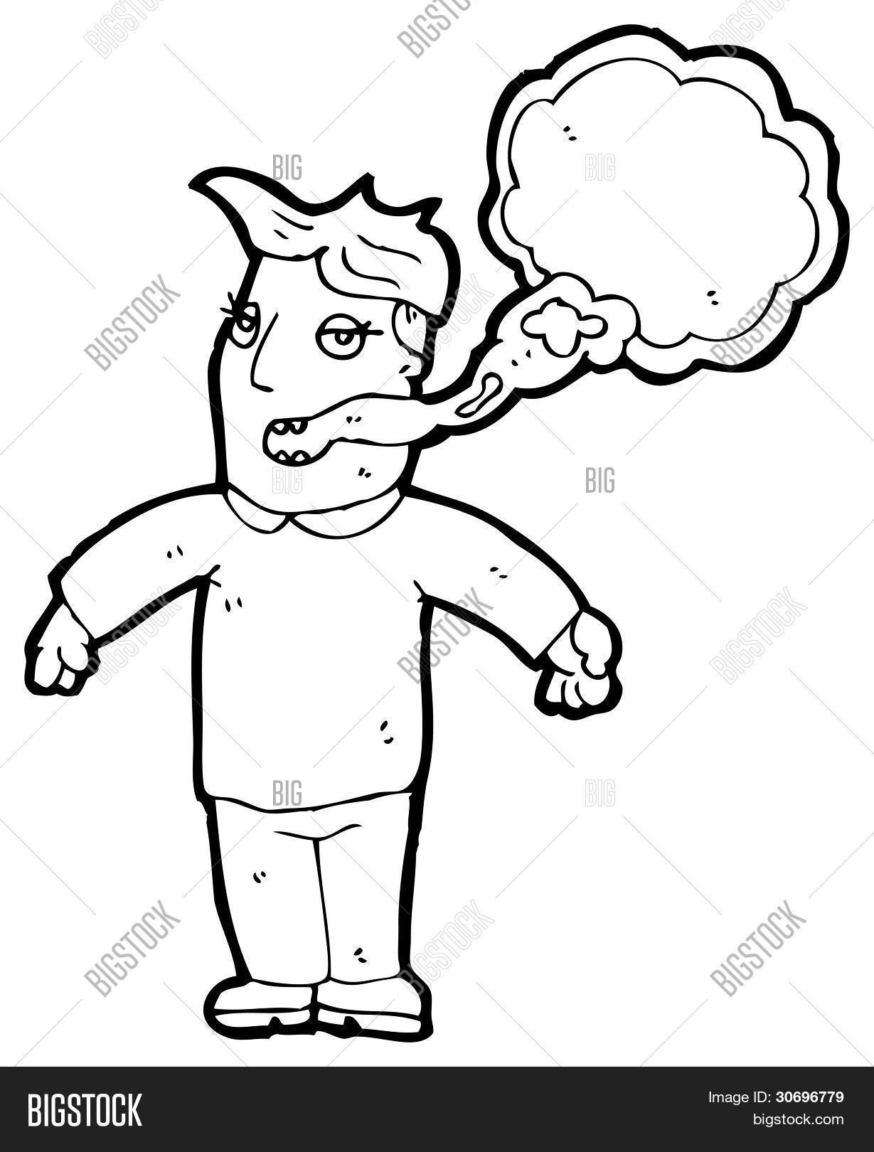 Cartoon Man Bad Breath Image & Photo (Free Trial) | Bigstock