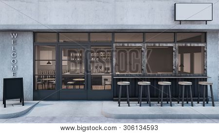 Front View Cafe Shop Image & Photo (Free Trial) | Bigstock