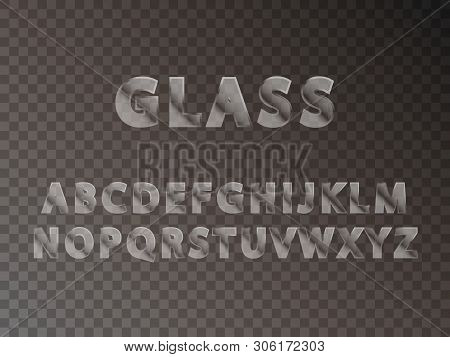 Glass Clear Font. Vector & Photo (Free Trial) | Bigstock