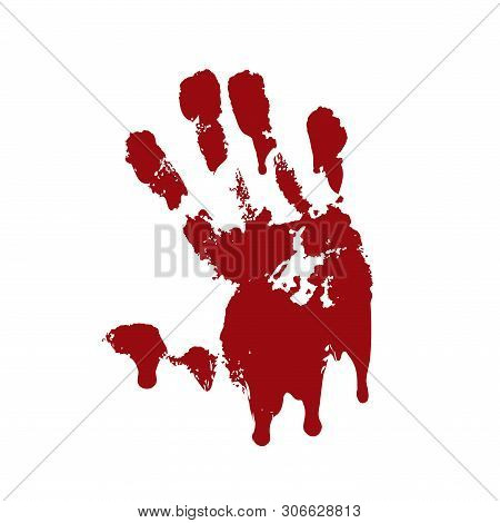 Bloody Hand Print Vector & Photo (Free Trial) | Bigstock