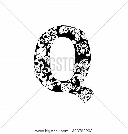 Floral Letter Outline Vector & Photo (Free Trial) | Bigstock