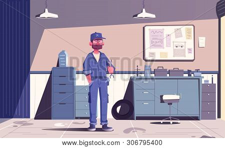 Car Repair Shop. Vector & Photo (Free Trial) | Bigstock