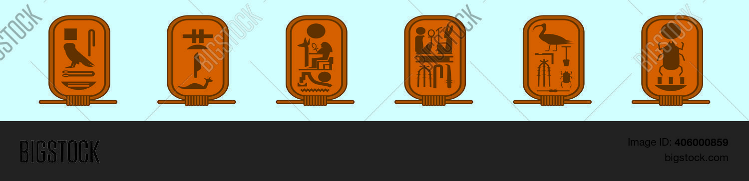 Set Cartouche Cartoon Vector & Photo (Free Trial) | Bigstock