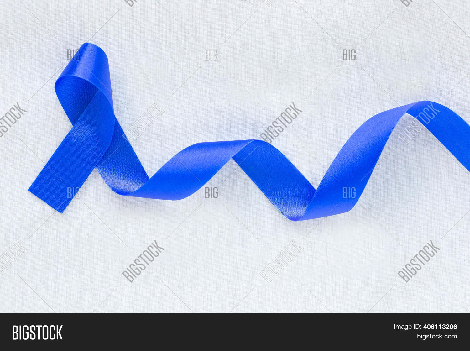 Deep Blue Ribbon Curl Image & Photo (Free Trial) | Bigstock