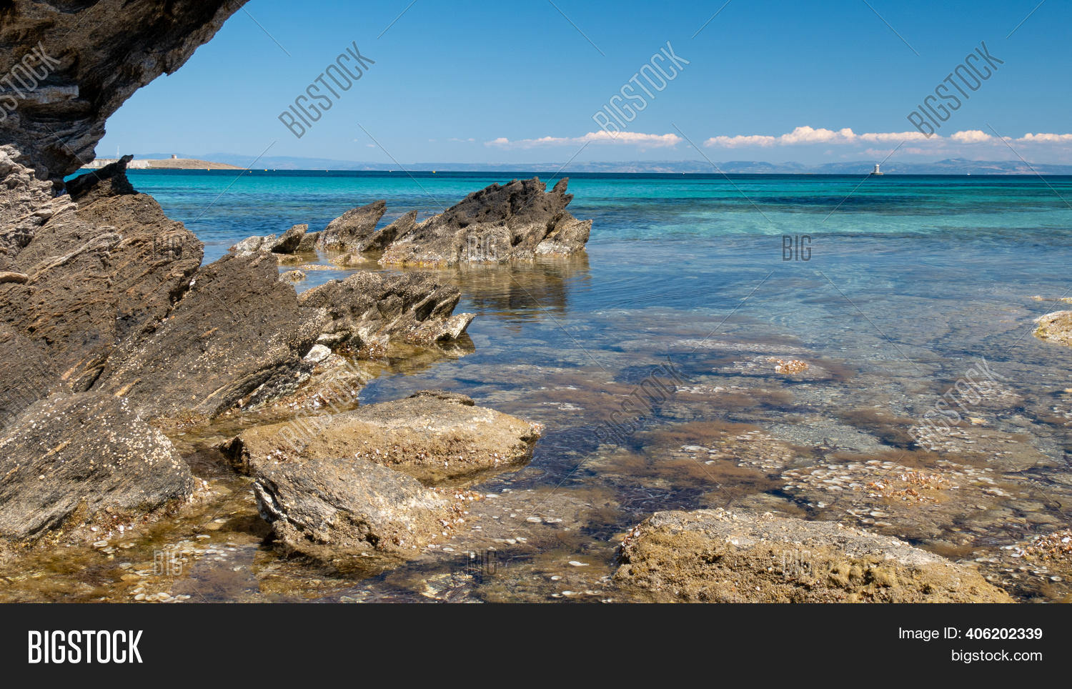 Clear Blue Ocean Rocks Image & Photo (Free Trial) | Bigstock