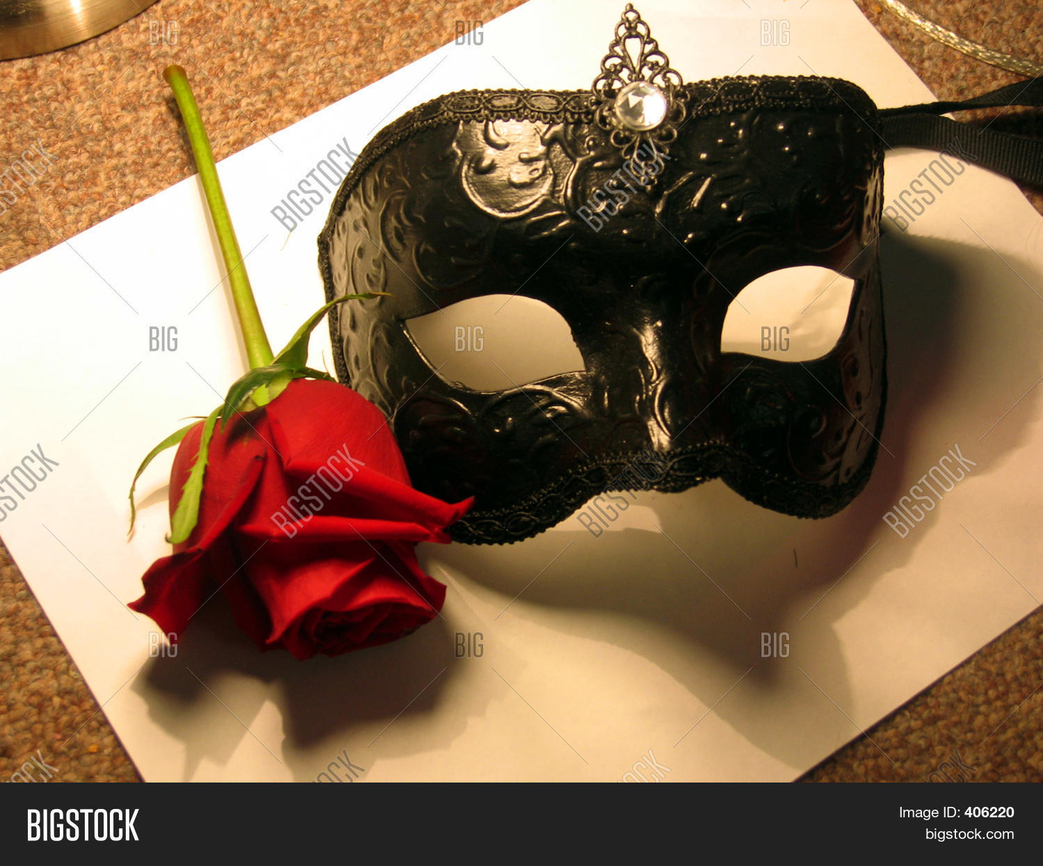 Black Mask Red Rose Image & Photo (Free Trial) | Bigstock