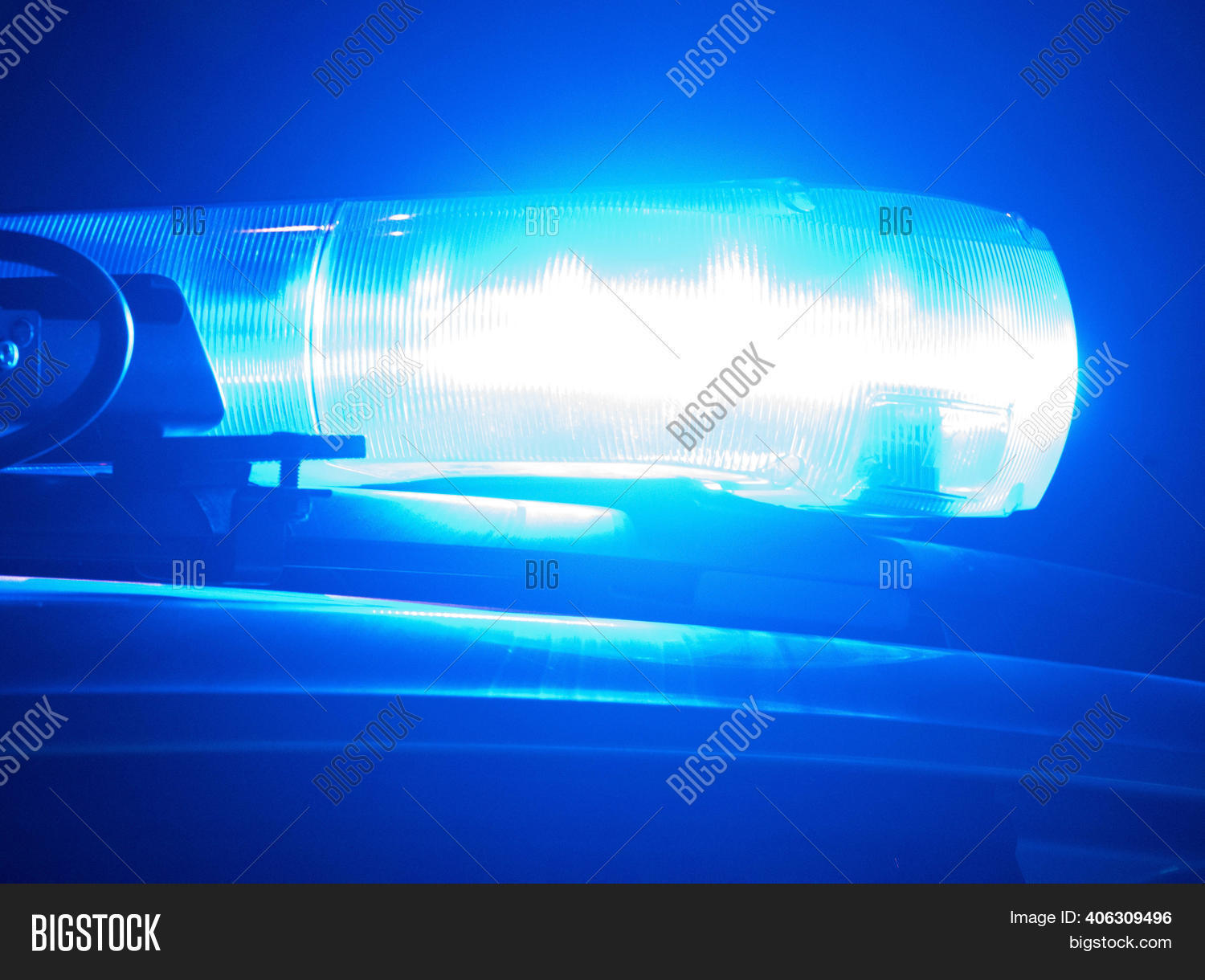 Police Car Blue Light Image & Photo (Free Trial) | Bigstock