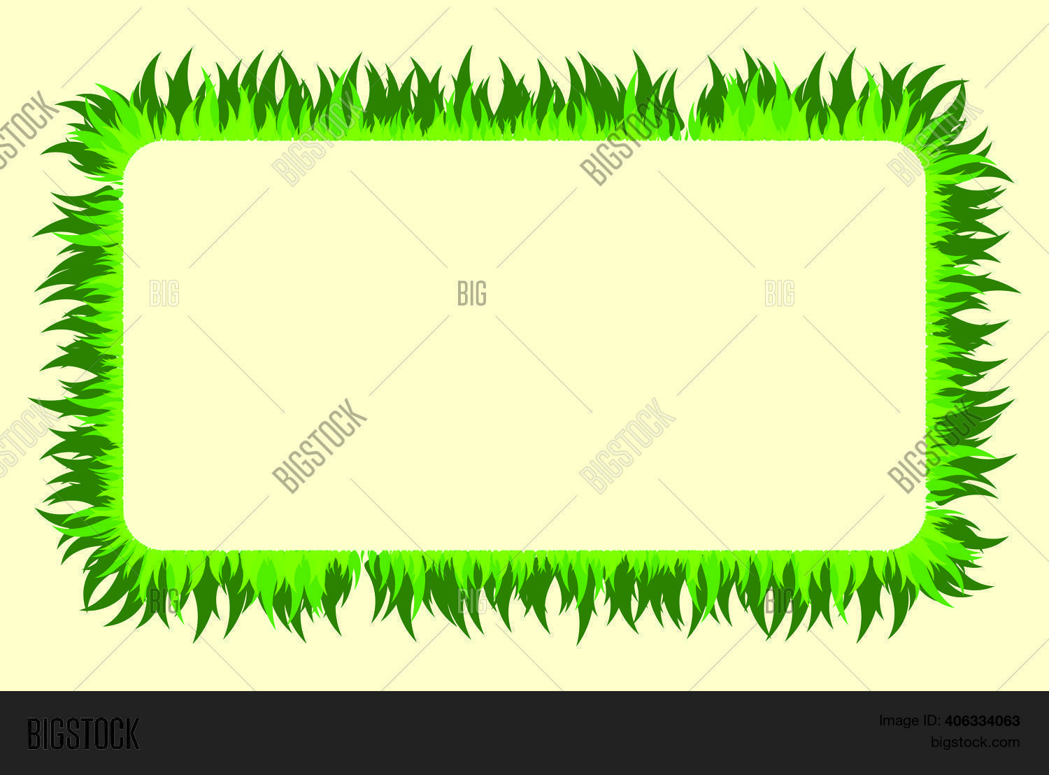 Grass Rectangle Frame Vector & Photo (Free Trial) | Bigstock