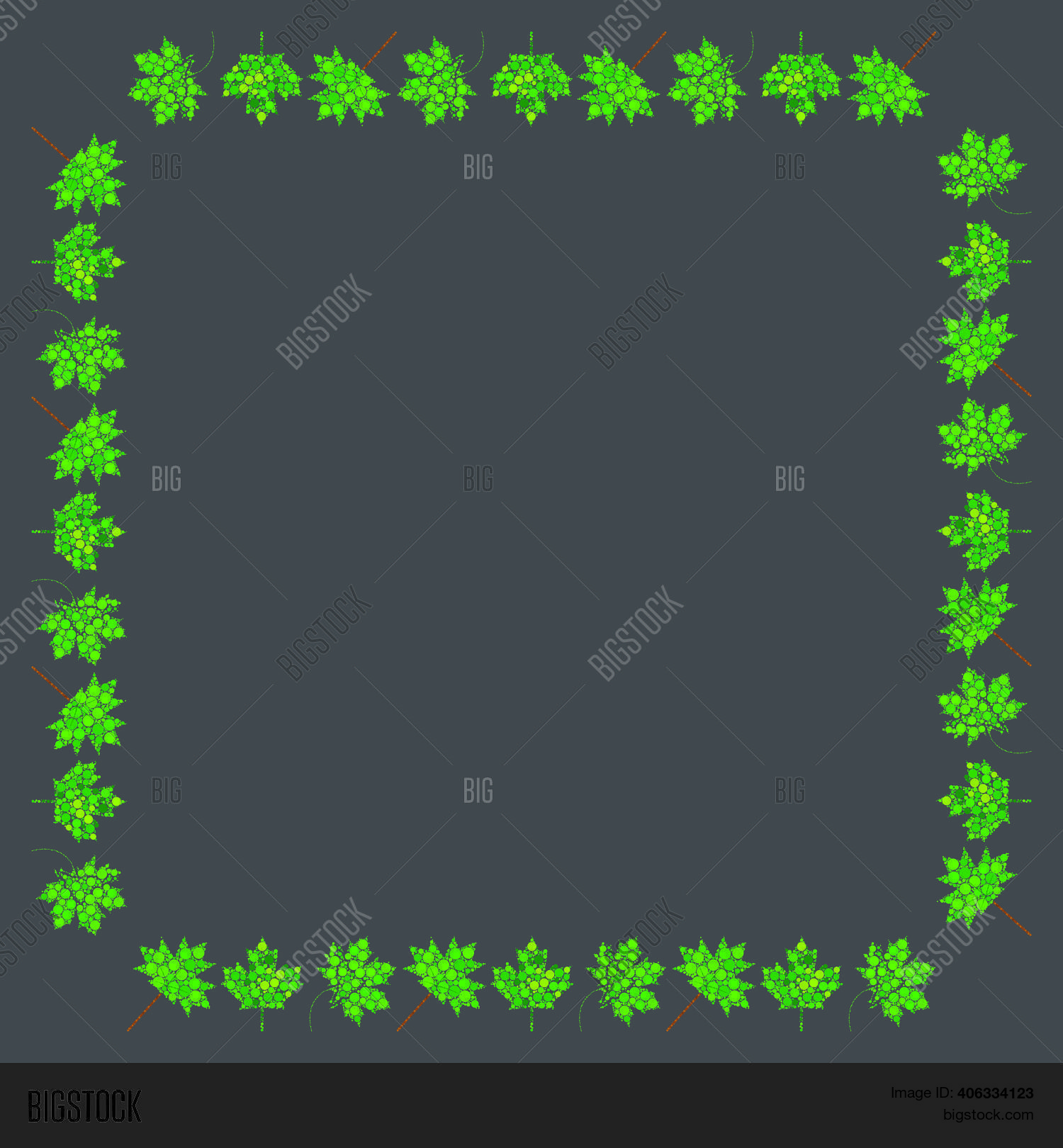 Leaves Square Frame. Vector & Photo (Free Trial) | Bigstock