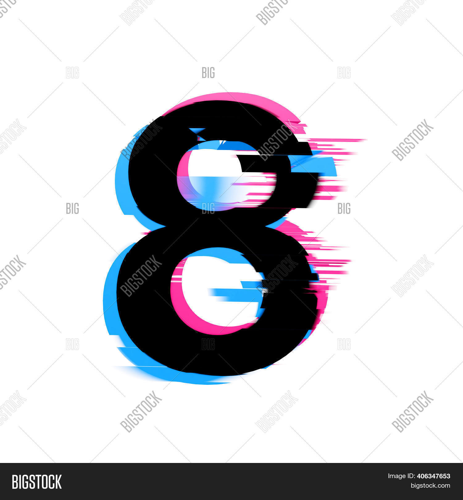 Number 8 Distorted Image & Photo (Free Trial) | Bigstock