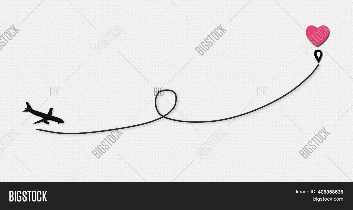 Love Airplane Route Image & Photo (Free Trial) | Bigstock