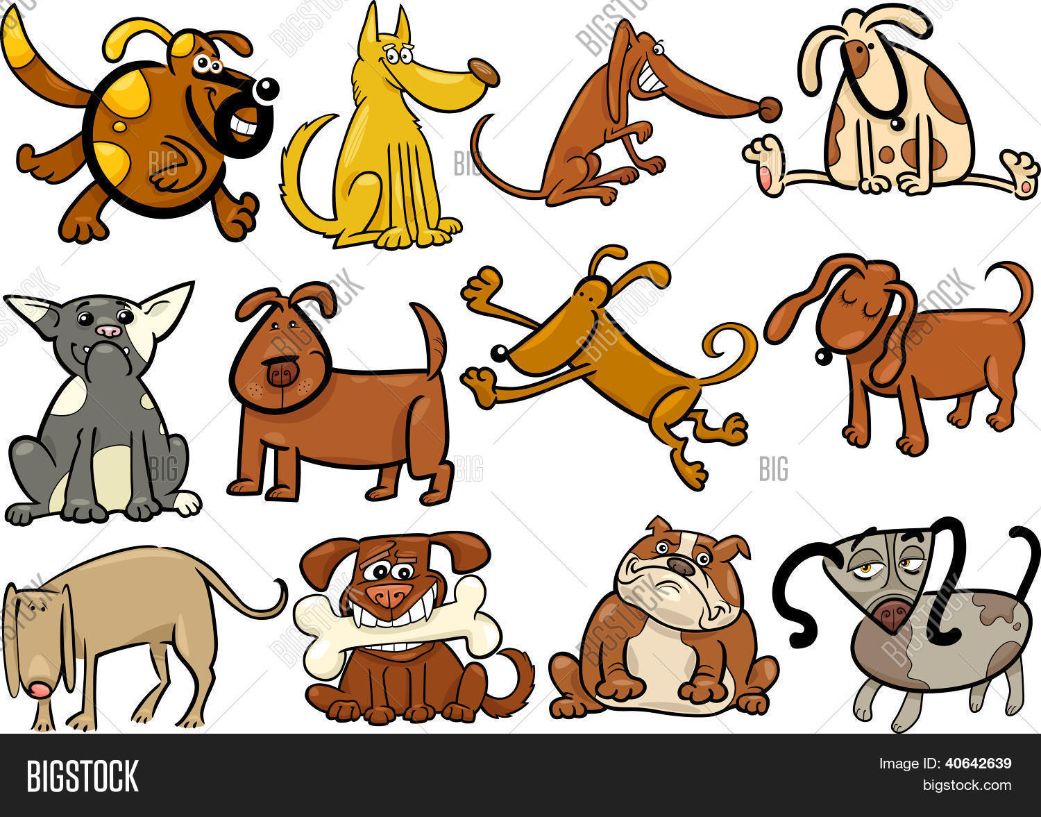 Cartoon Dogs Puppies Vector & Photo (Free Trial) | Bigstock