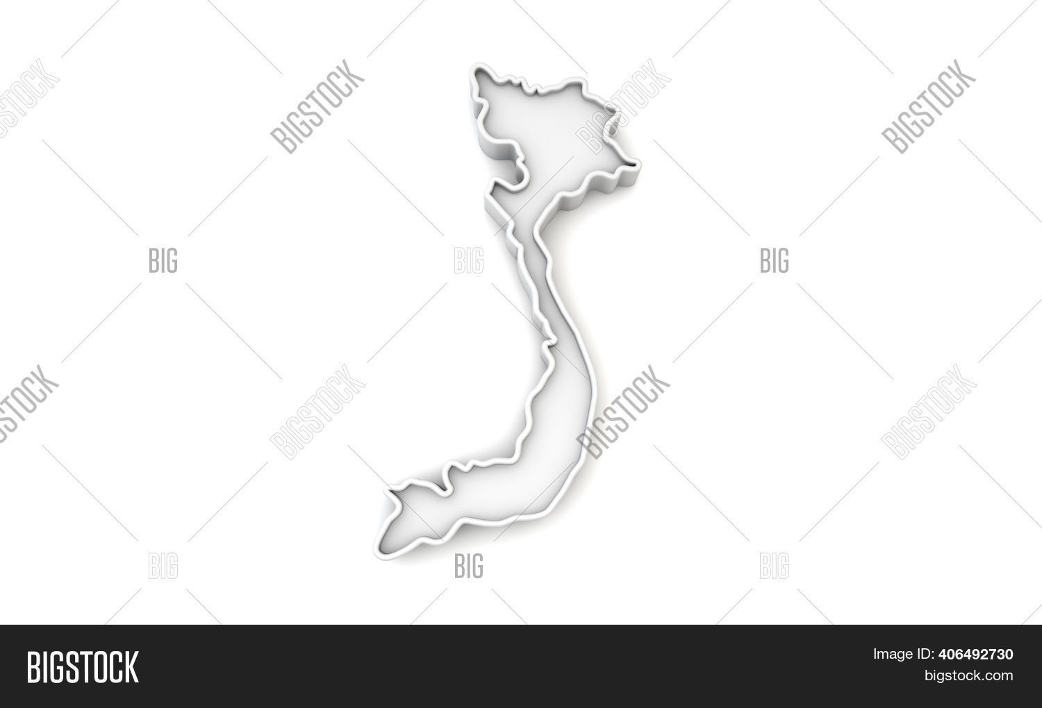 Simple White 3d Map Image & Photo (Free Trial) | Bigstock