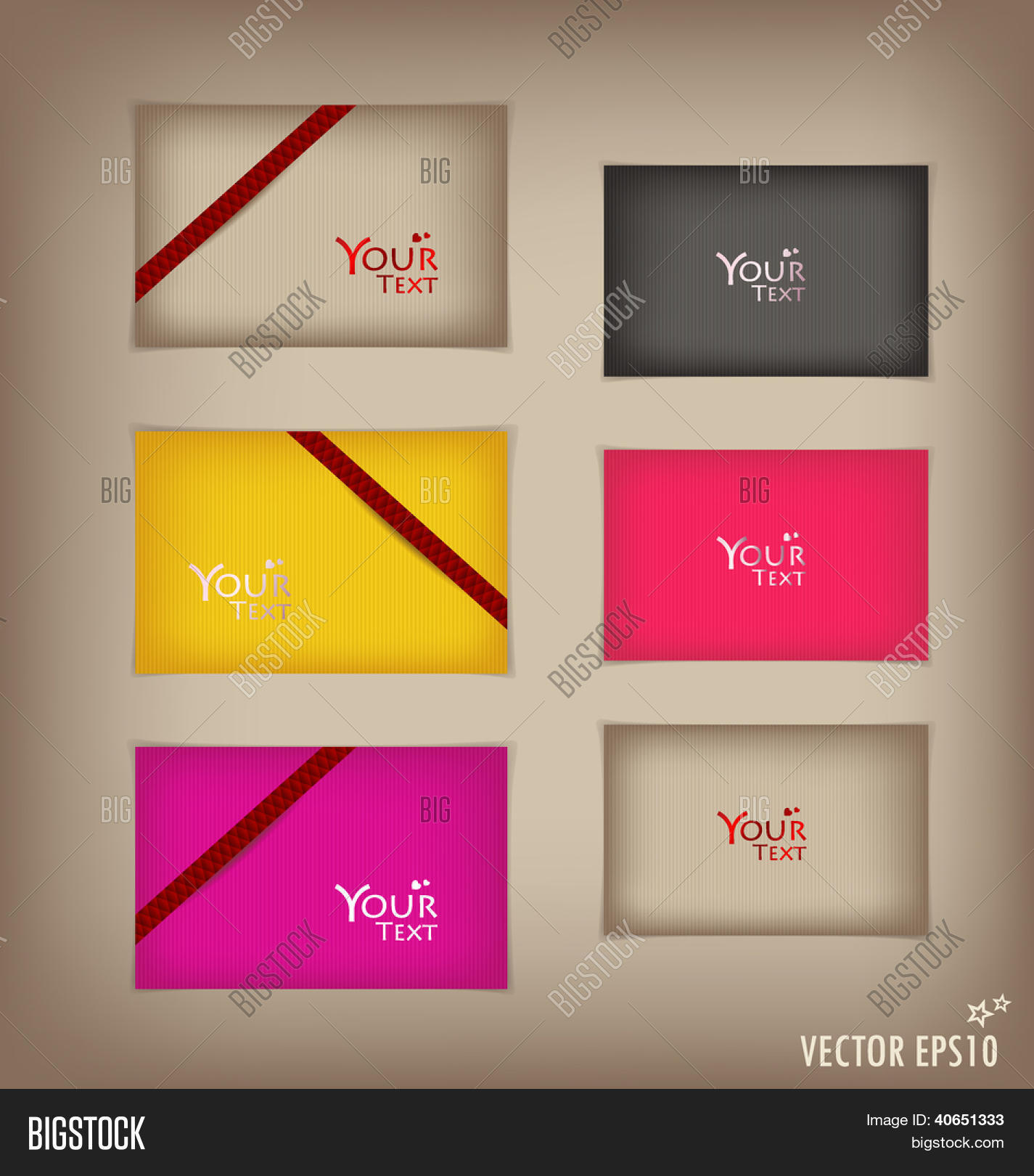 Collection Gift Cards Vector & Photo (Free Trial) | Bigstock