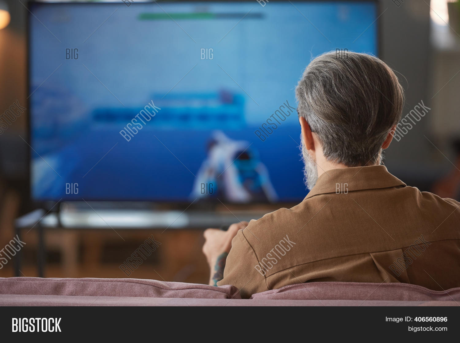 Rear View Man Sitting Image & Photo (Free Trial) | Bigstock