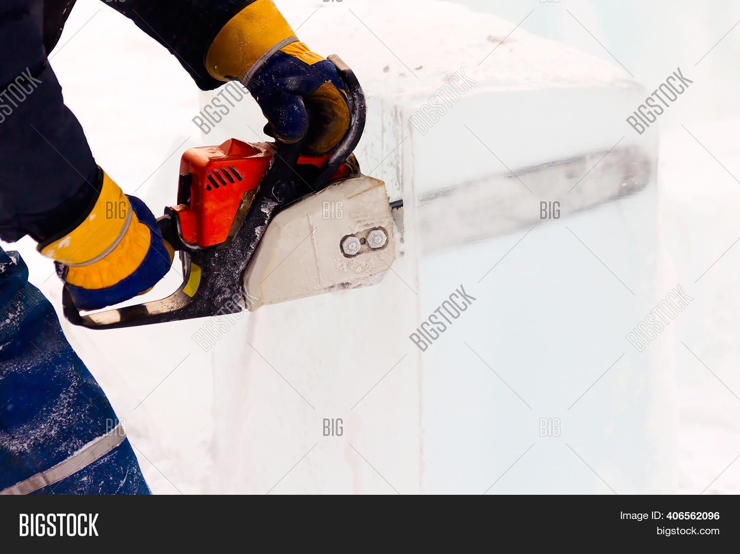 Chainsaw Cutting Ice Image & Photo (Free Trial) | Bigstock