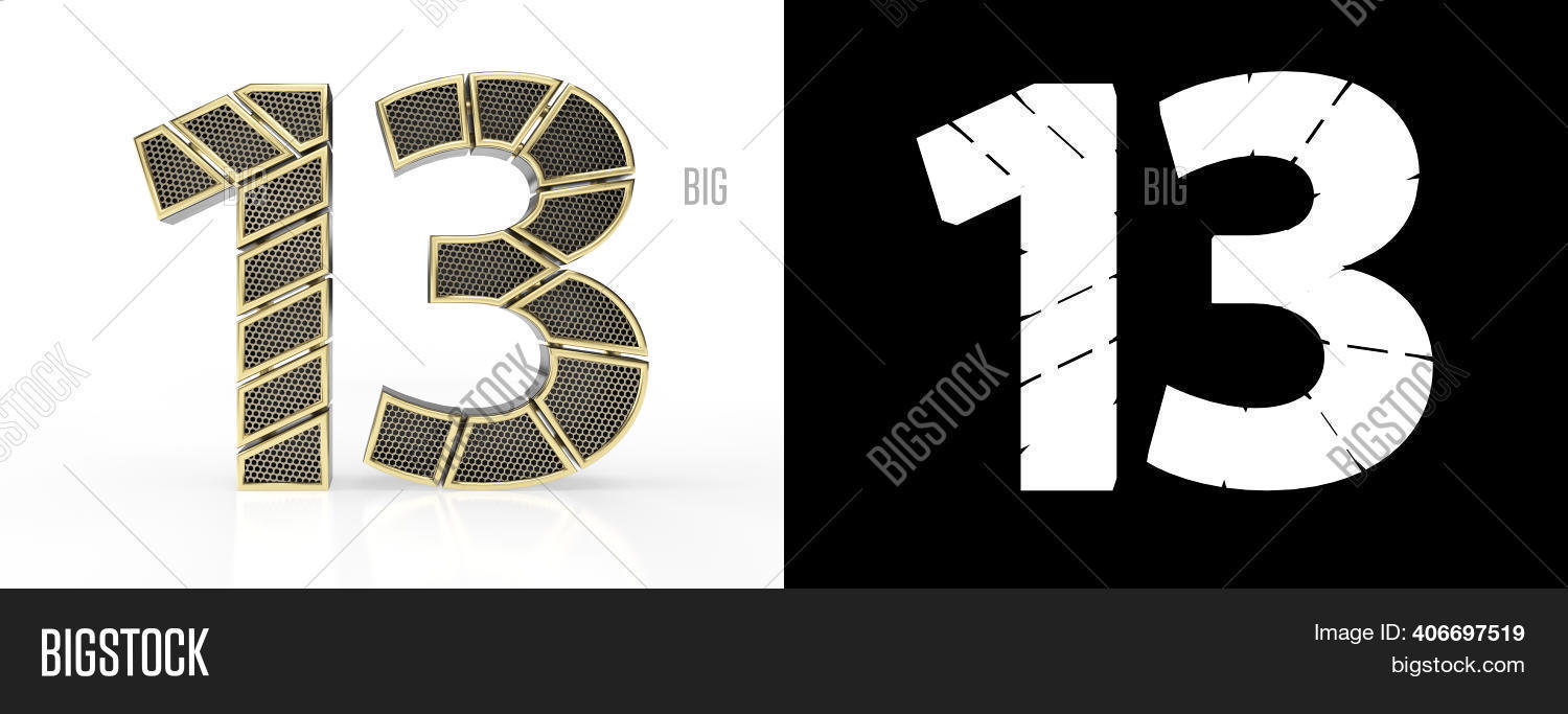 Gold Number Thirteen ( Image & Photo (Free Trial) | Bigstock