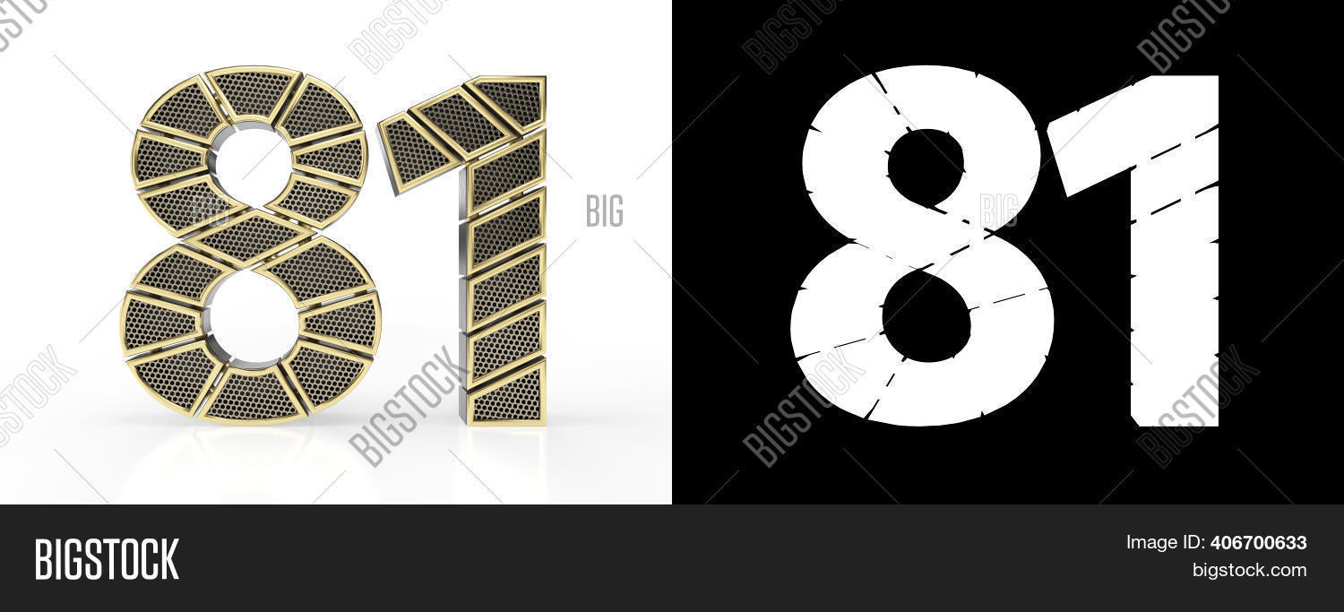 Gold Number Eighty-one Image & Photo (Free Trial) | Bigstock
