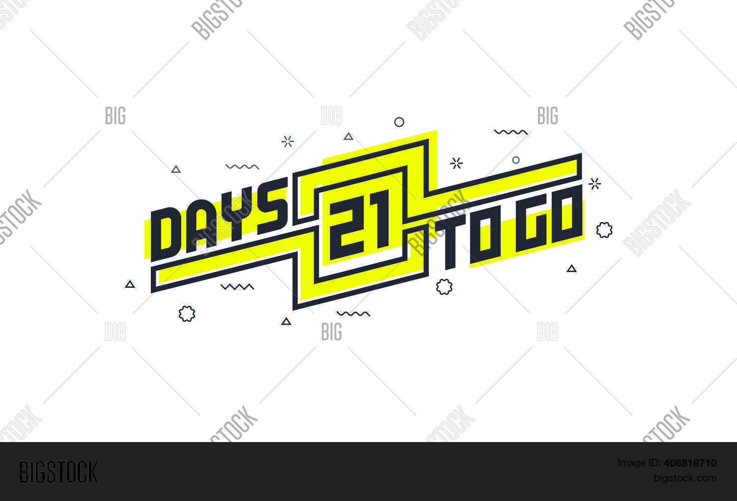 21 Days Go Countdown Vector & Photo (Free Trial) | Bigstock