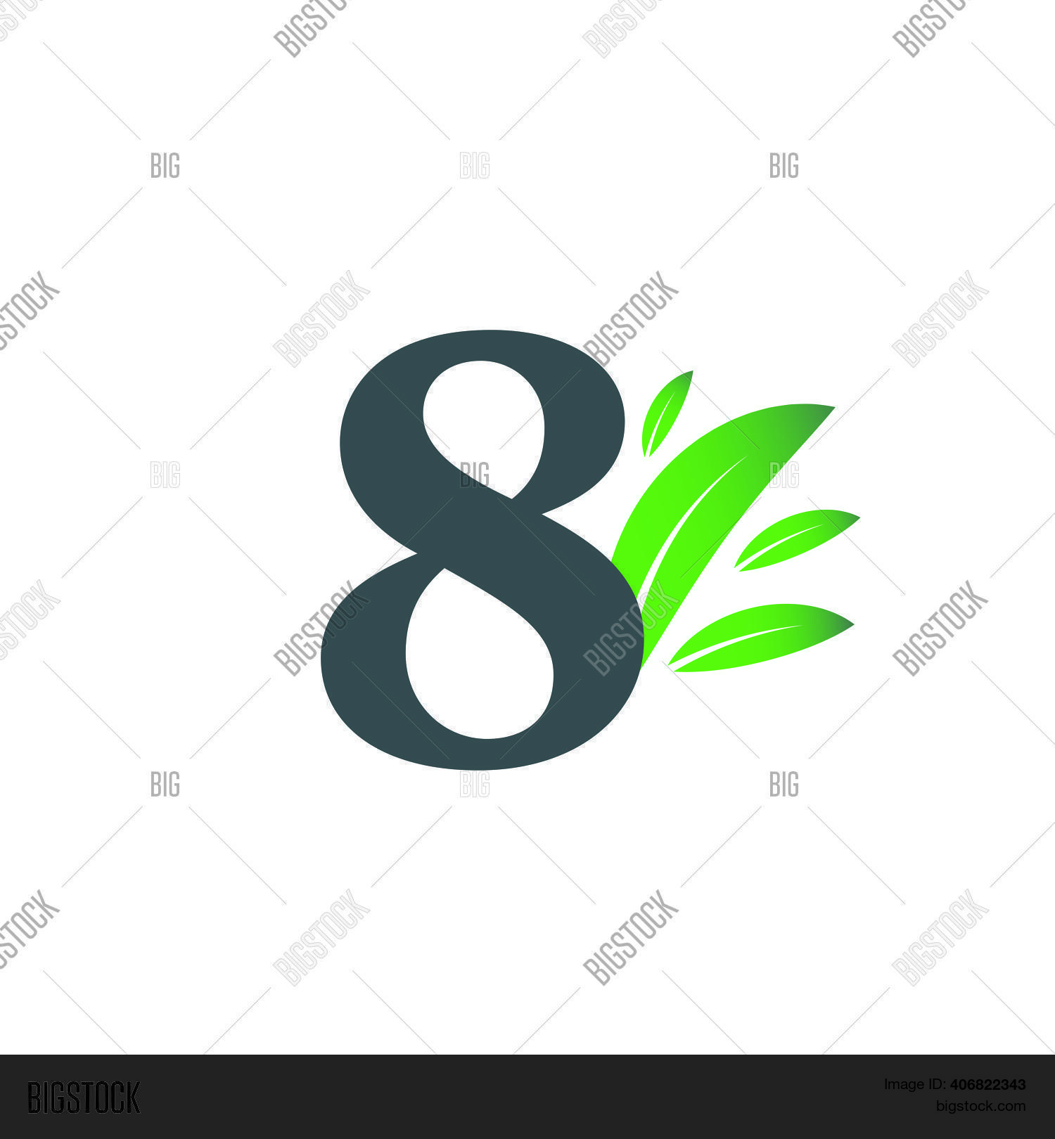 Number Eight Logo Vector & Photo (Free Trial) | Bigstock