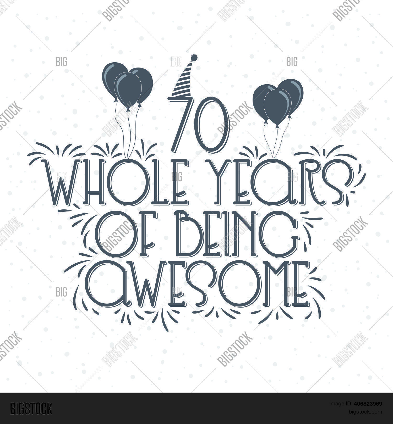 70 Years Birthday 70 Vector & Photo (Free Trial) | Bigstock