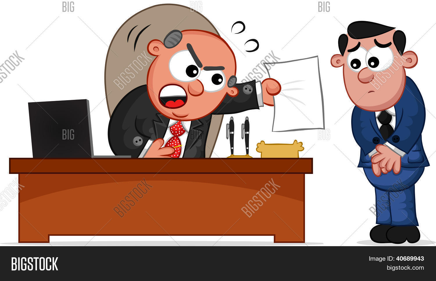 Vector y foto Dibujos Animados De Negocios - Jefe | Bigstock