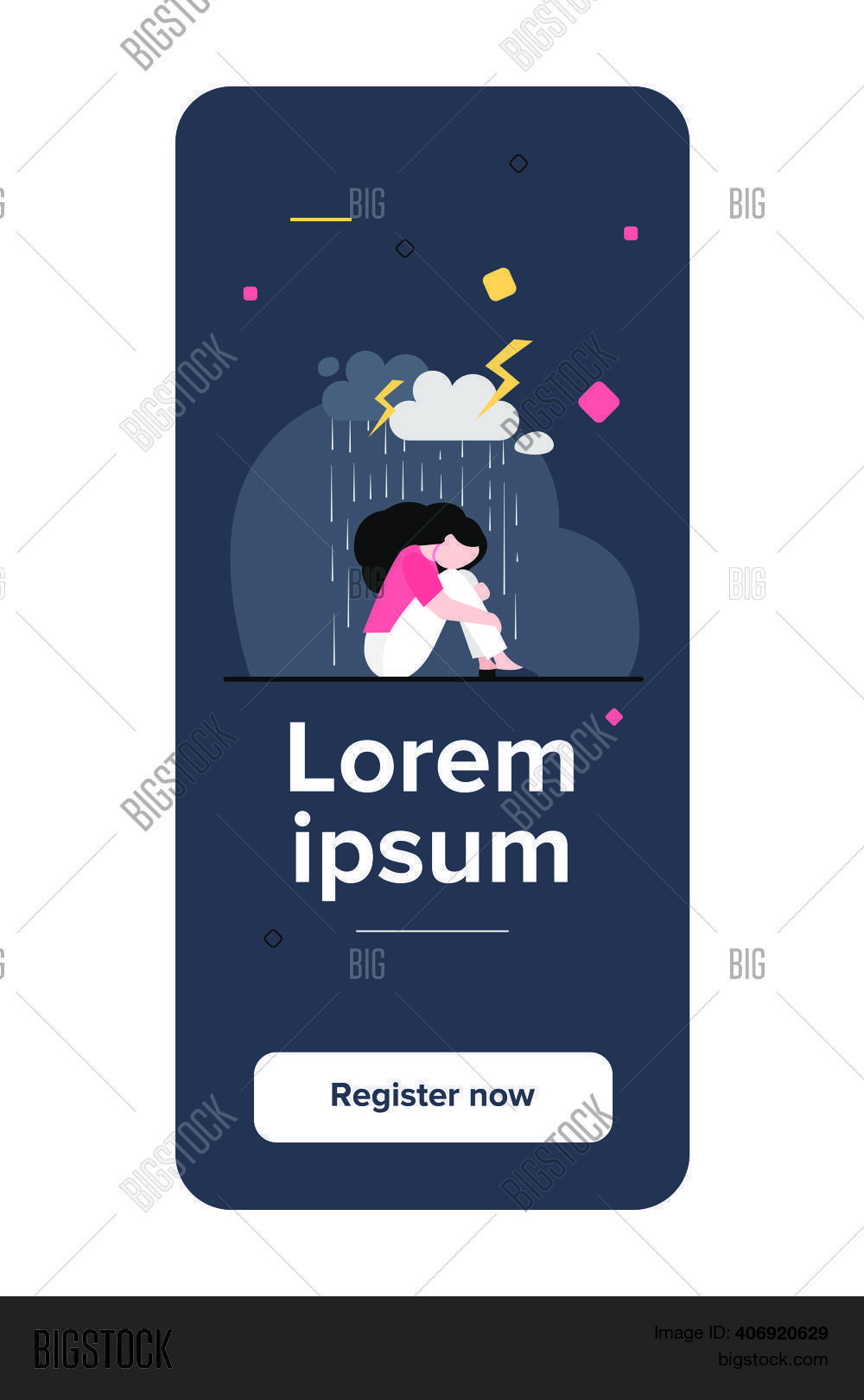 Young Lonely Girl Vector & Photo (Free Trial) | Bigstock